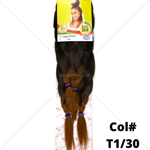 Xpression Lagos Braid Pre Stretched Braiding Hair Extensions | BeautyFlex UK