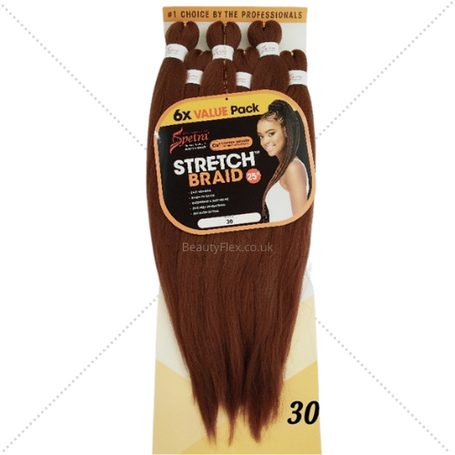 Spetra Spectra Ez Braid Pre-Stretched Braiding Hair 25 inch pack of 6 ...