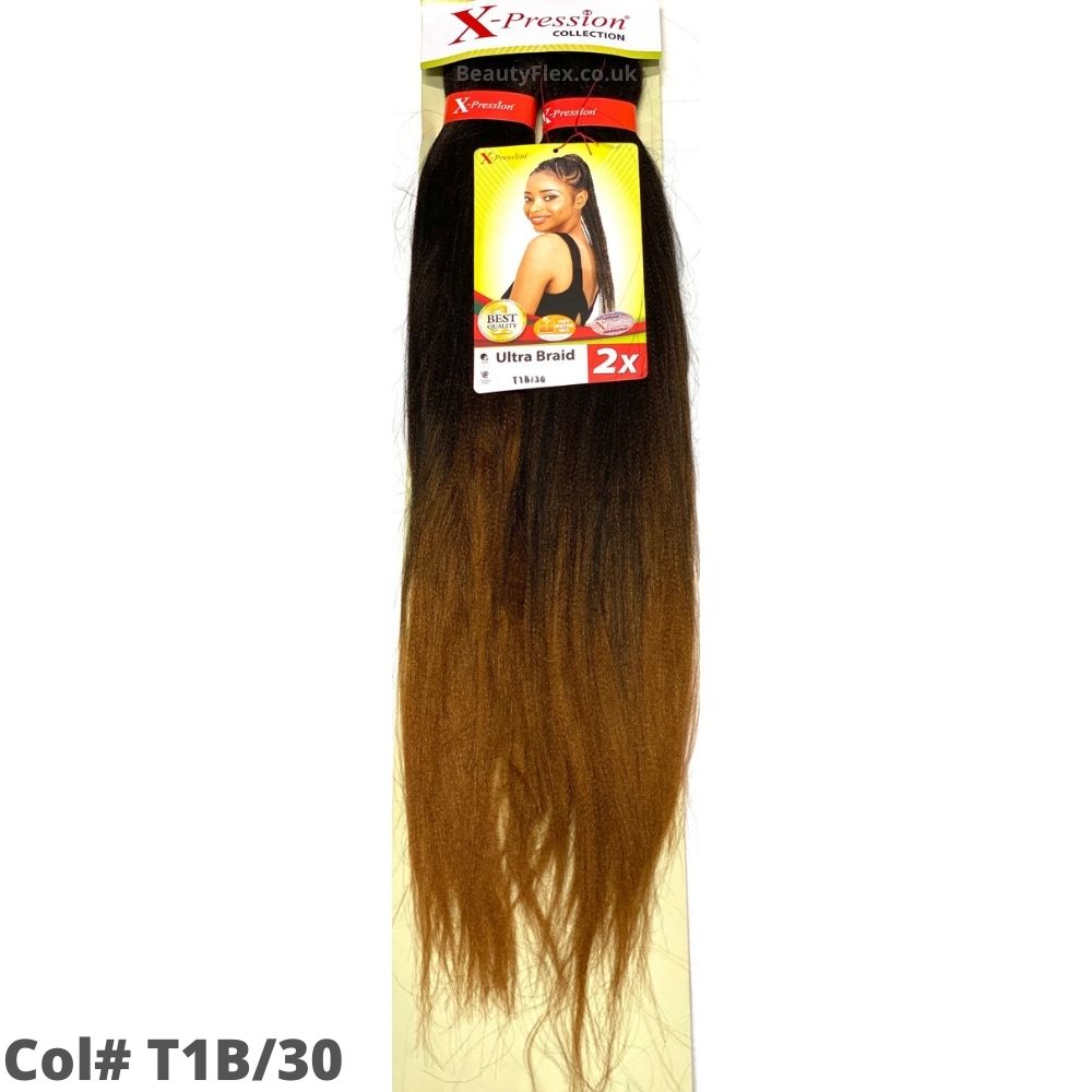 Xpression Ultra Braid Pre-Stretched Braiding Hair Extensions 46 inch ...
